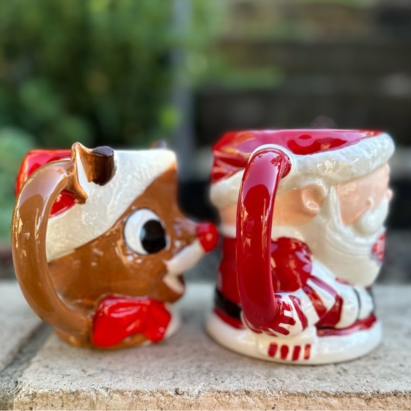 Holiday | Rudolph Red Nose Reindeer Santa Mugs Christmas Holiday ...
